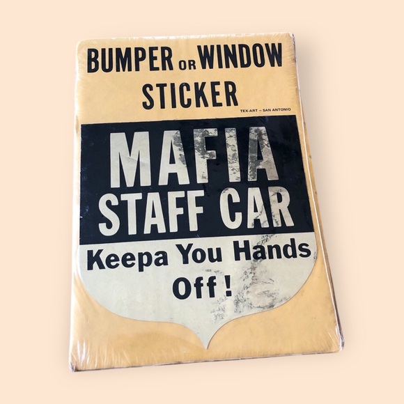 Vintage | Other | Vintage Mafia Bumper Or Window Sticker New Sealed ...